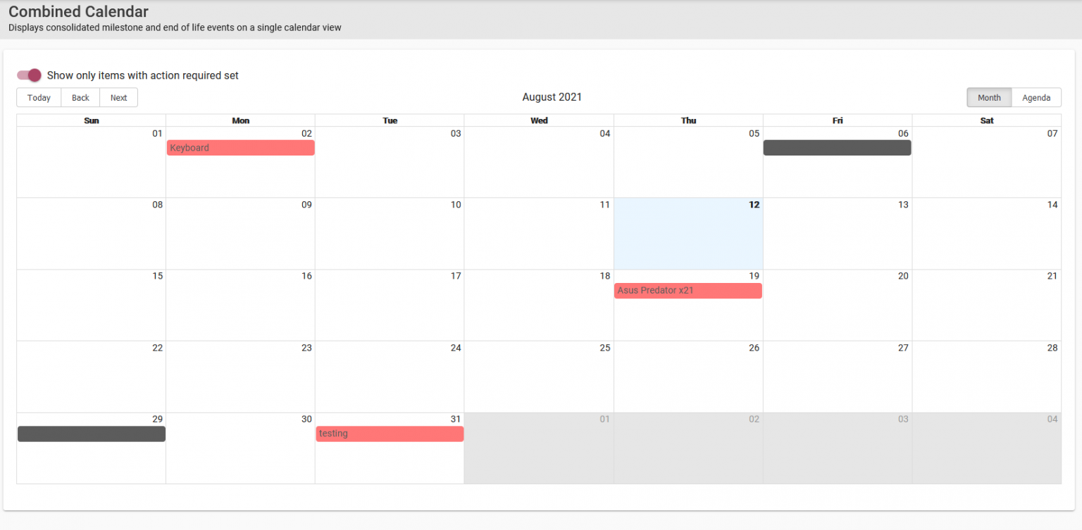 5.12 View Asset Calendar – Marss