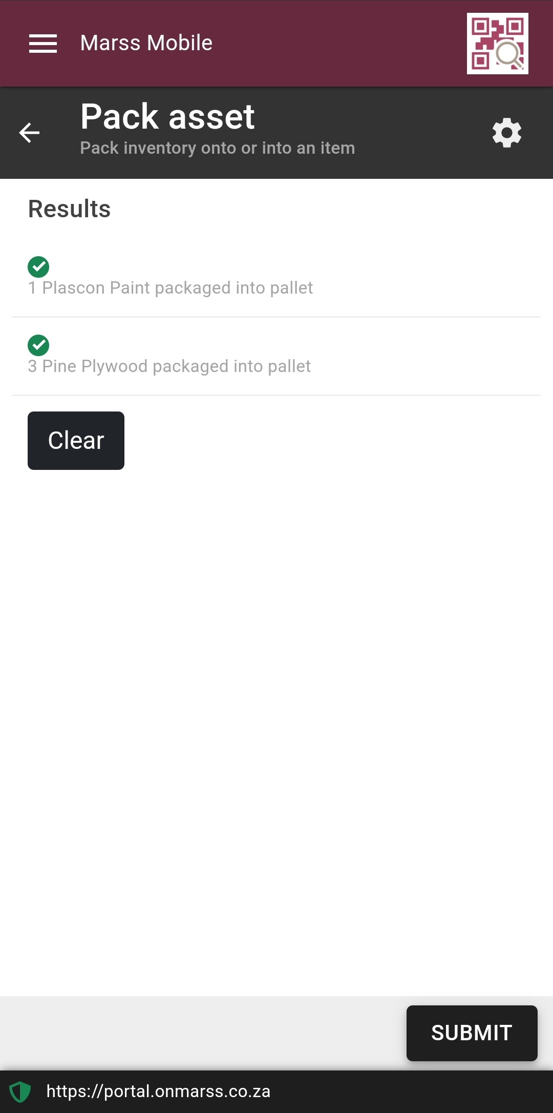 5.15 Pack stock onto Package Assets – Marss